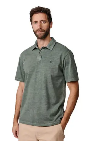 Aubin Arkwright Heavyweight Jersey Polo - Khaki
