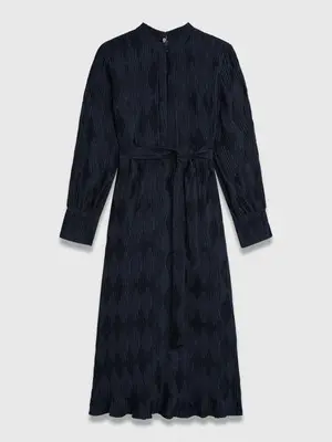 The Fold Aurellie Long Sleeve Tie Waist Dress