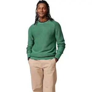 Aubin Saxilby Tuck Stitch Crew Neck Jumper - Green