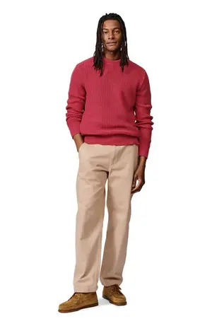 AUBIN Martin Ribbed Crew Neck Sweater - Pink