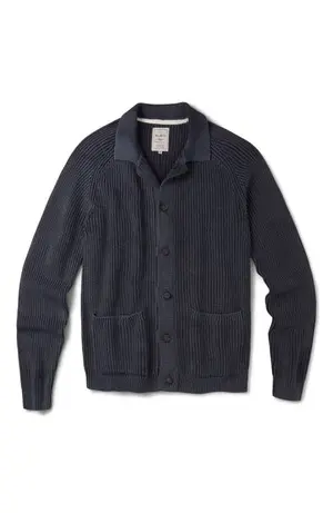 AUBIN Martin Long Sleeve Collared Cardigan