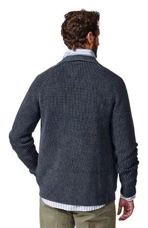 AUBIN Martin Long Sleeve Collared Cardigan