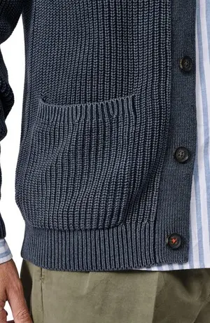 AUBIN Martin Long Sleeve Collared Cardigan