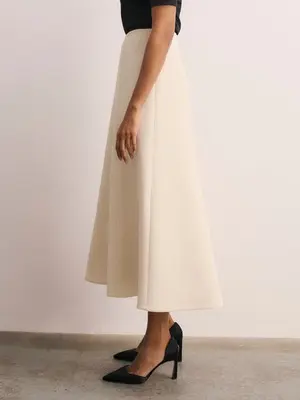 The Fold Ellingham High Waisted A-line Midi Skirt