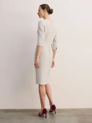 The Fold Eaton Signature Tweed Dress