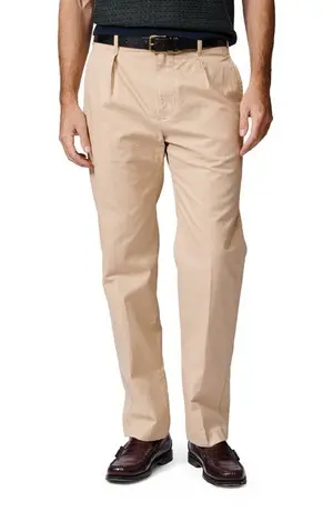 AUBIN Mareham Relaxed Fit Suit Trousers - Sand