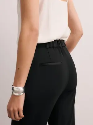 The Fold Clever Crepe Lexington Flared Trousers