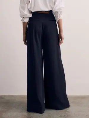 The Fold Clever Crepe Lyon Palazzo Trousers
