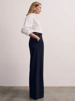 The Fold Clever Crepe Lyon Palazzo Trousers