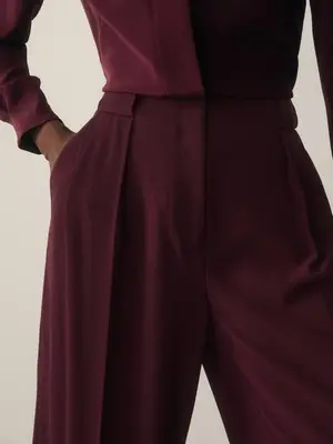 The Fold Clever Crepe Lyon Palazzo Trousers