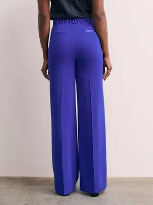 The Fold Adelaide Wide-leg Tailored Trousers - Blue