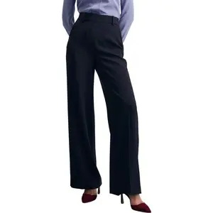 The Fold Adelaide Wide Leg Trousers - Navy