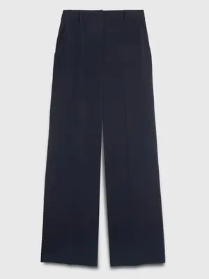 The Fold Adelaide Wide Leg Trousers - Navy