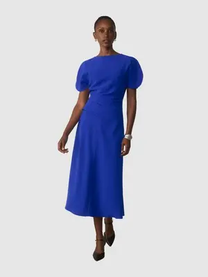 The Fold Salerno Midi Dress - Blue