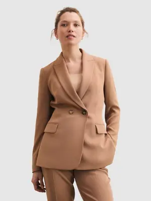 The Fold Knighton Clever Crepe Blazer - Neutral