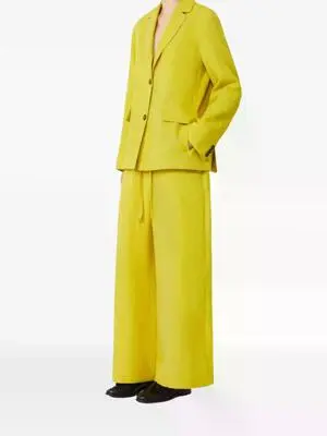 Max Mara Drawstring Wide Leg Trousers - Yellow