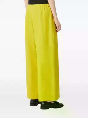 Max Mara Drawstring Wide Leg Trousers - Yellow
