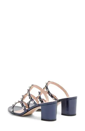 Valentino Garavani Rockstud Slide Sandal - Navy