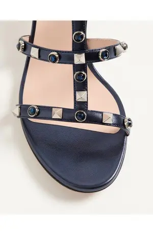 Valentino Garavani Rockstud Slide Sandal - Navy
