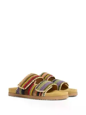 Dsquared2 Flat Sandals With Crochet Trim - Neutrals