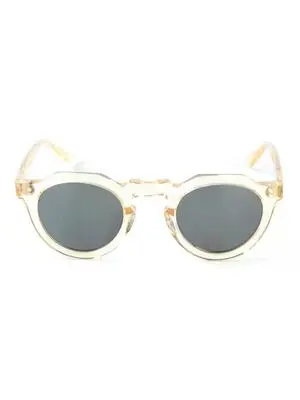 LESCA Transparent Frame Sunglasses - Yellow