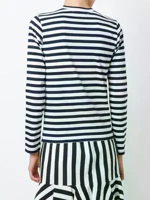 Comme Des Garçons Striped 'girl' Print T-shirt