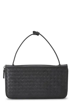 Bottega Veneta Intrecciato Zip Around Travel Organizer - Grey