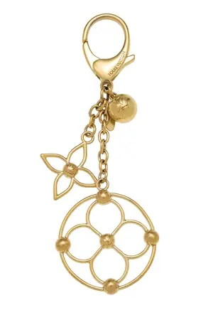 LOUIS VUITTON Monogram Bloomy Bag Charm - Gold