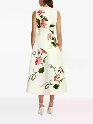 LEO LIN Cleo Floral Midi Dress - White