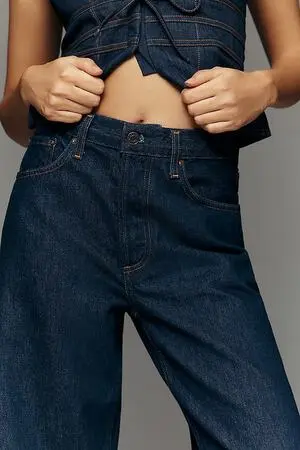 Anthropologie Denim Tie Halter Top