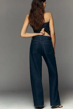 Anthropologie Denim Tie Halter Top