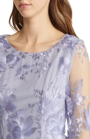 Alex Evenings Embroidered Mock Two-piece Dress