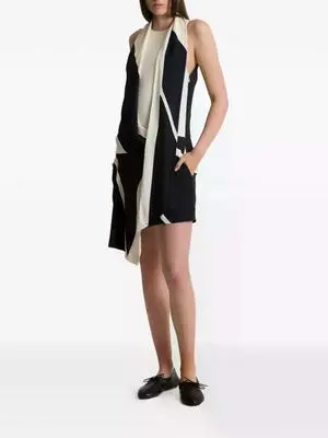 Alberta Ferretti Paneled Asymmetric Dress