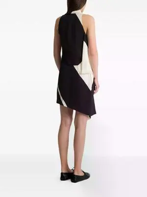 Alberta Ferretti Paneled Asymmetric Dress