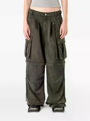 Camper Cargo Trousers With Zip Detail - Green