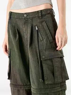 Camper Cargo Trousers With Zip Detail - Green
