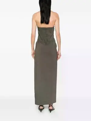 CORTANA Strapless Draped Maxi Dress - Grey