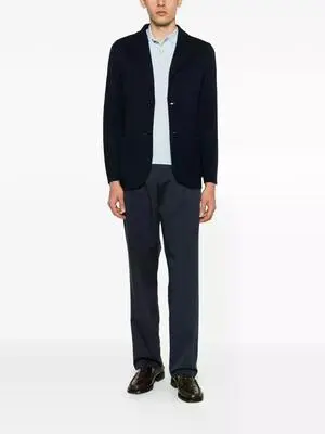 LARDINI Notched-lapel Blazer - Blue