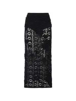 Pinko Crochet-effect Maxi Skirt