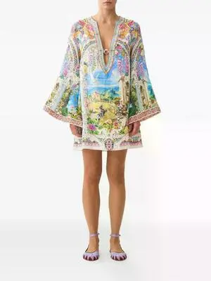Camilla Deep V-neck Mini Dress