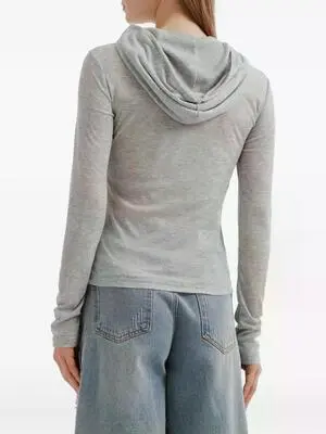MINI CREAM Buttoned Hoodie