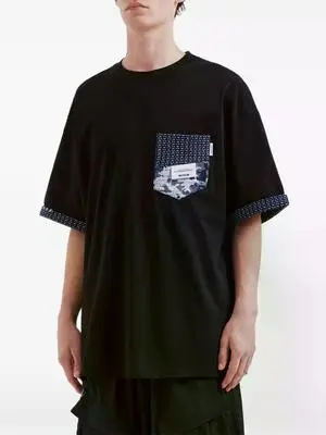 MUSIUM DIV. Roll-trim T-shirt