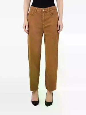 Liu Jo Raw-hem Trousers - Brown
