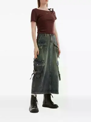 MUSIUM DIV. Cargo-pocket Midi Skirt - Blue