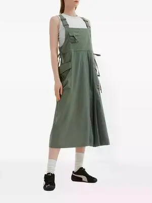 MUSIUM DIV. Pockets Pleated Midi Dress - Green