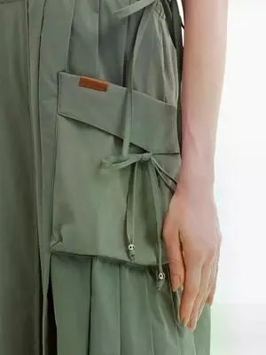 MUSIUM DIV. Pockets Pleated Midi Dress - Green