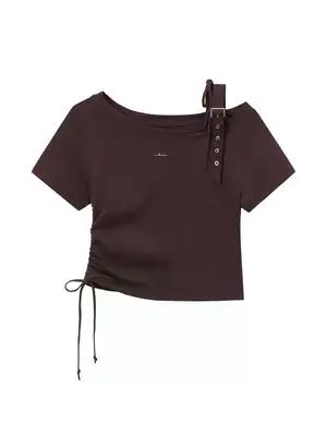 MUSIUM DIV. Tie-strap T-shirt