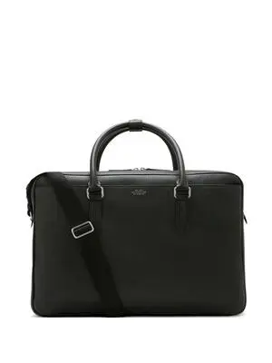 Smythson Grained Leather Travel Bag - Black