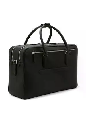 Smythson Grained Leather Travel Bag - Black