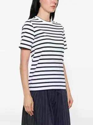 ALPHA TAURI Jali Striped T-shirt - Blue